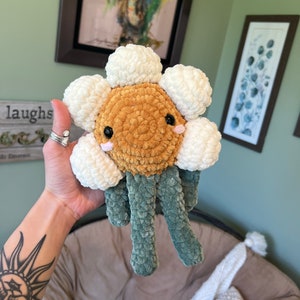 Leggy Flower Crochet Plushie Super Soft Crochet Flower Groovy Flower - Etsy