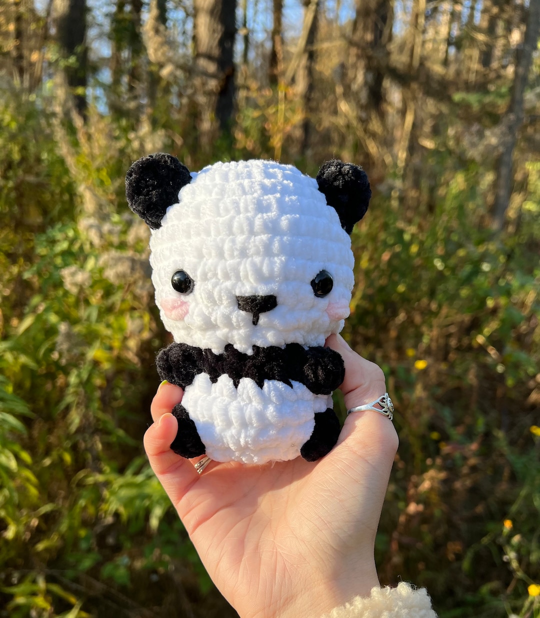 Mini Panda Plushie Super Soft Crochet Plushie Baby Panda Plush - Etsy
