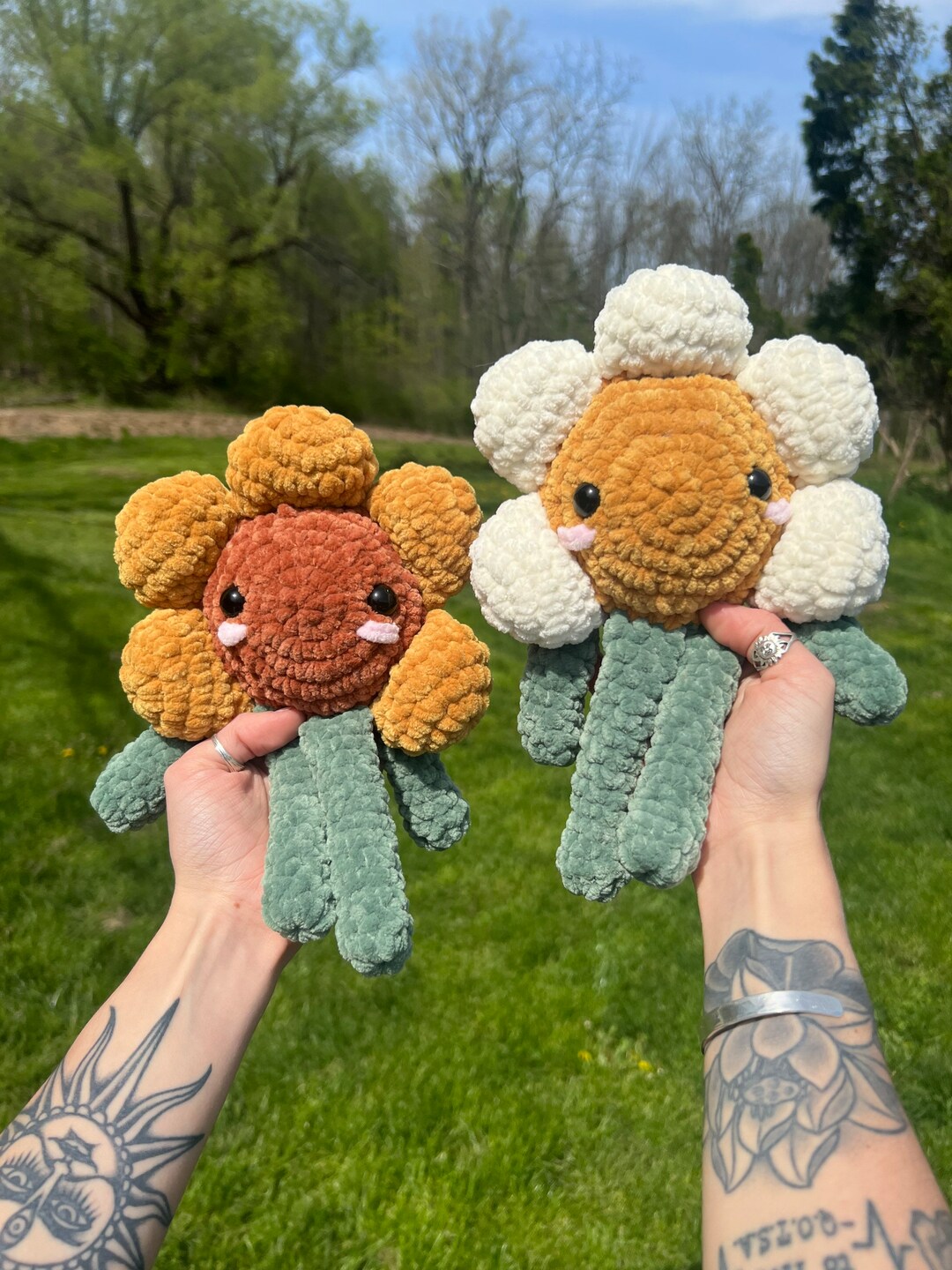 Leggy Flower Crochet Plushie - Super Soft Crochet Flower - Groovy ...