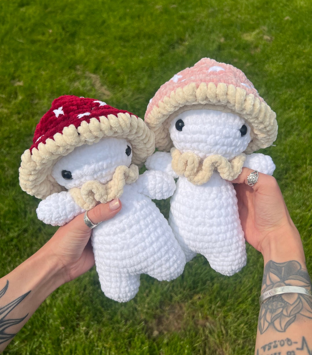 Toadstool Mushroom Boy Medium Sized Plushie Super Plush Crochet Plushie ...