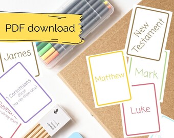 Books of the Bible Flashcards Both Old New Testaments | Etsy