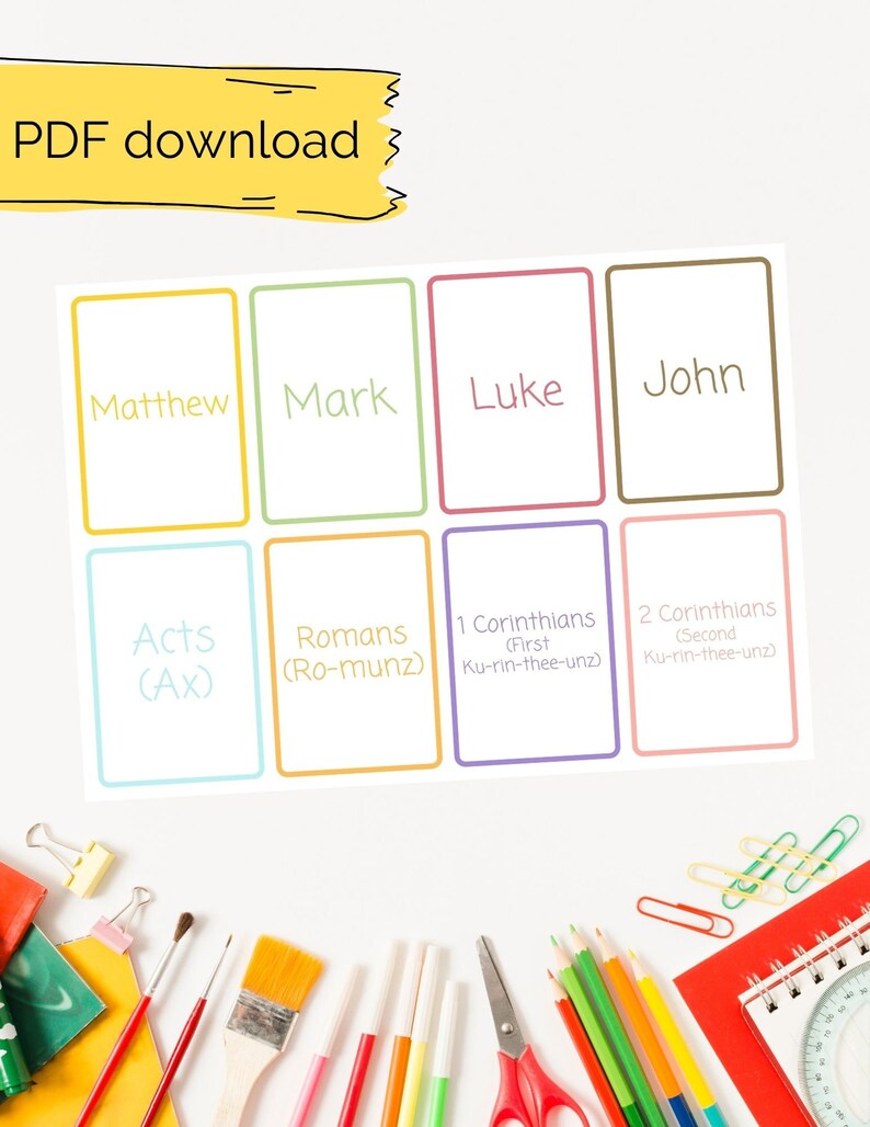 Books of the Bible Flashcards | Both Old + New Testaments! - Etsy