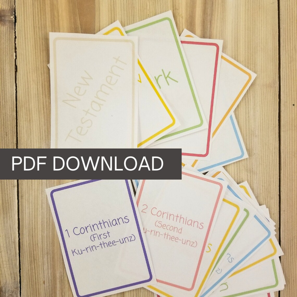 New Testament Books of the Bible Flashcards | Etsy