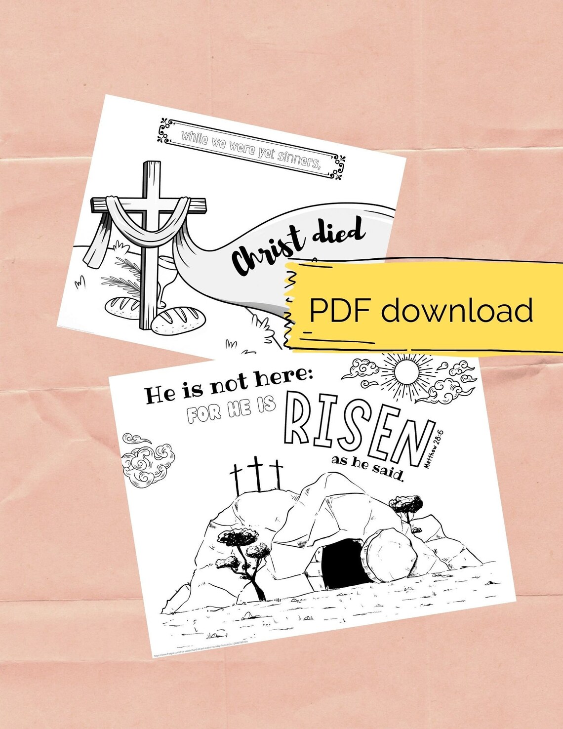 Easter Coloring Pages | 2 KJV Bible Verse Coloring Pages for ...