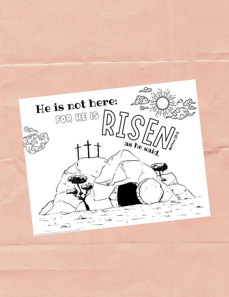 Easter Coloring Pages | 2 KJV Bible Verse Coloring Pages for ...