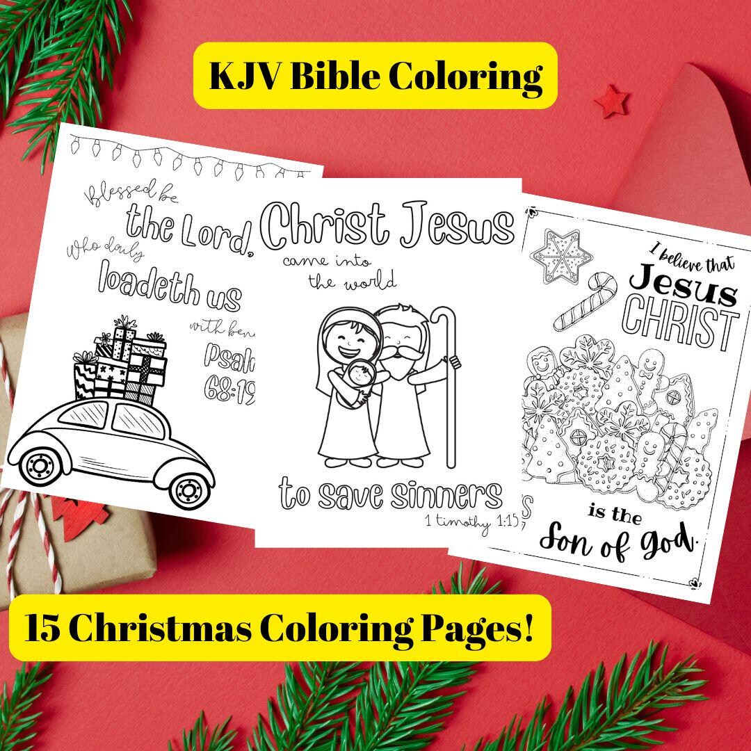 KJV Bible Christmas Coloring Pack - Etsy