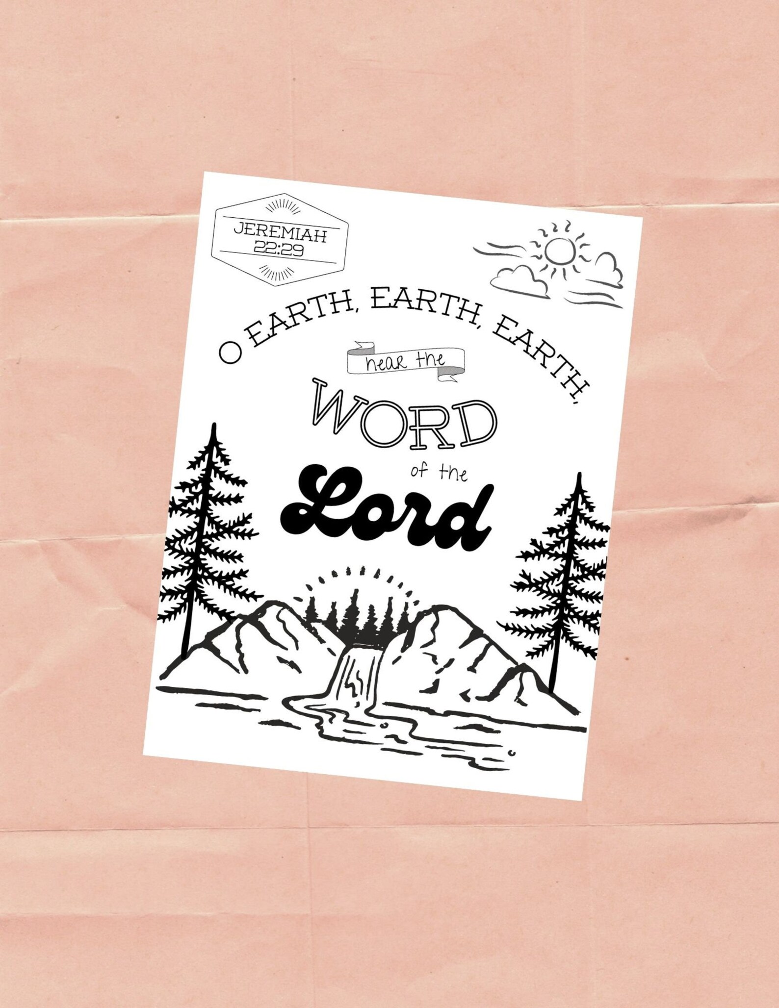 The Earth is the Lord's | KJV Scripture Coloring Pack - Etsy