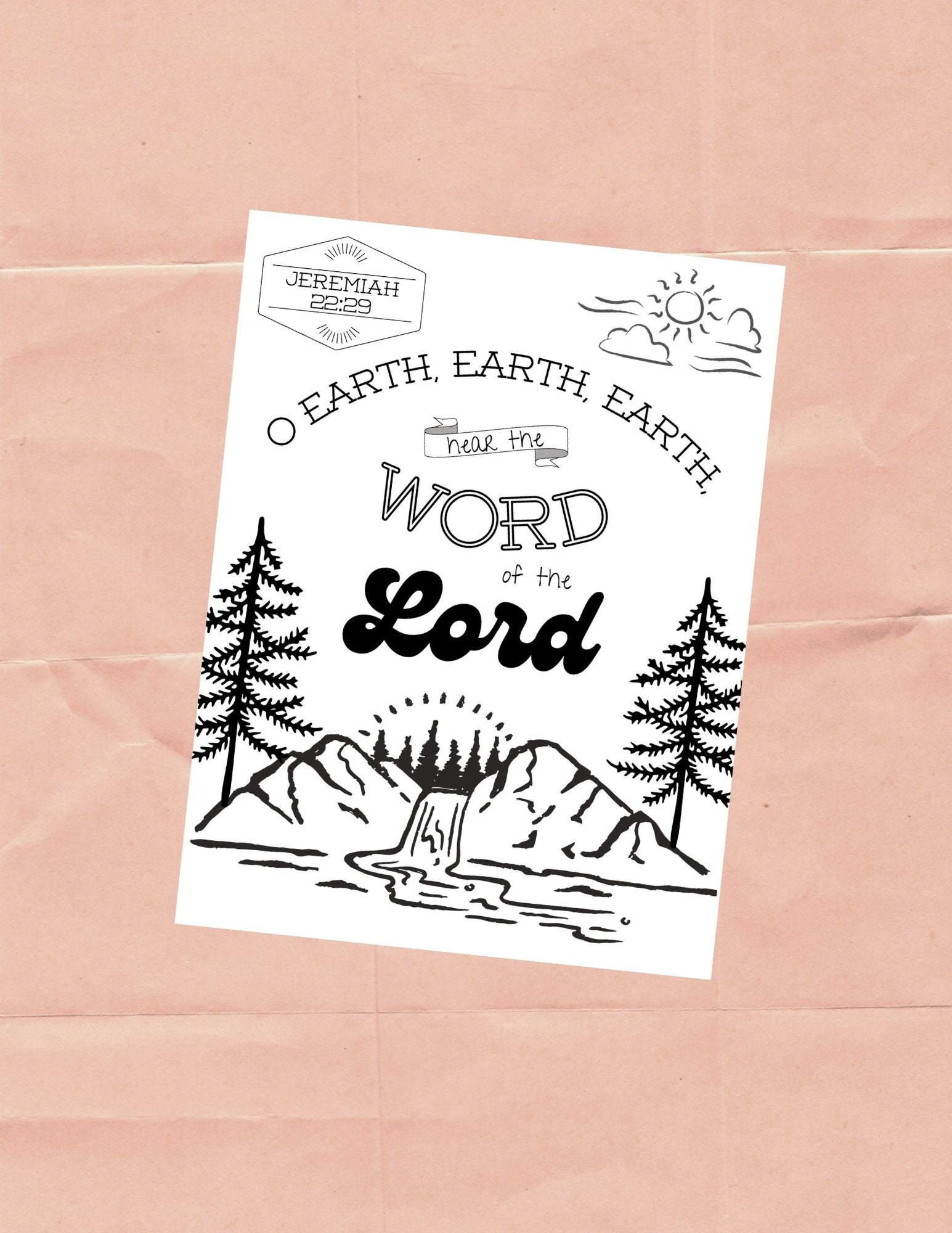 The Earth is the Lord's KJV Scripture Coloring Pack - Etsy