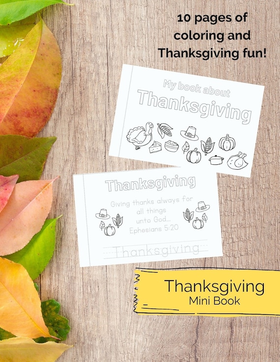 Thanksgiving Mini Book - Etsy