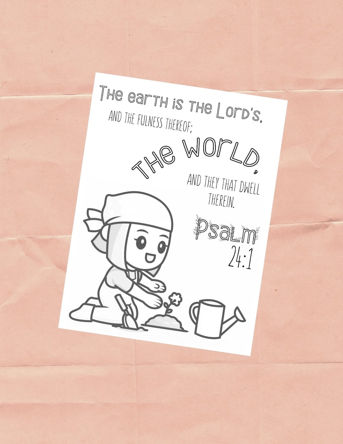 The Earth is the Lord's | KJV Scripture Coloring Pack - Etsy