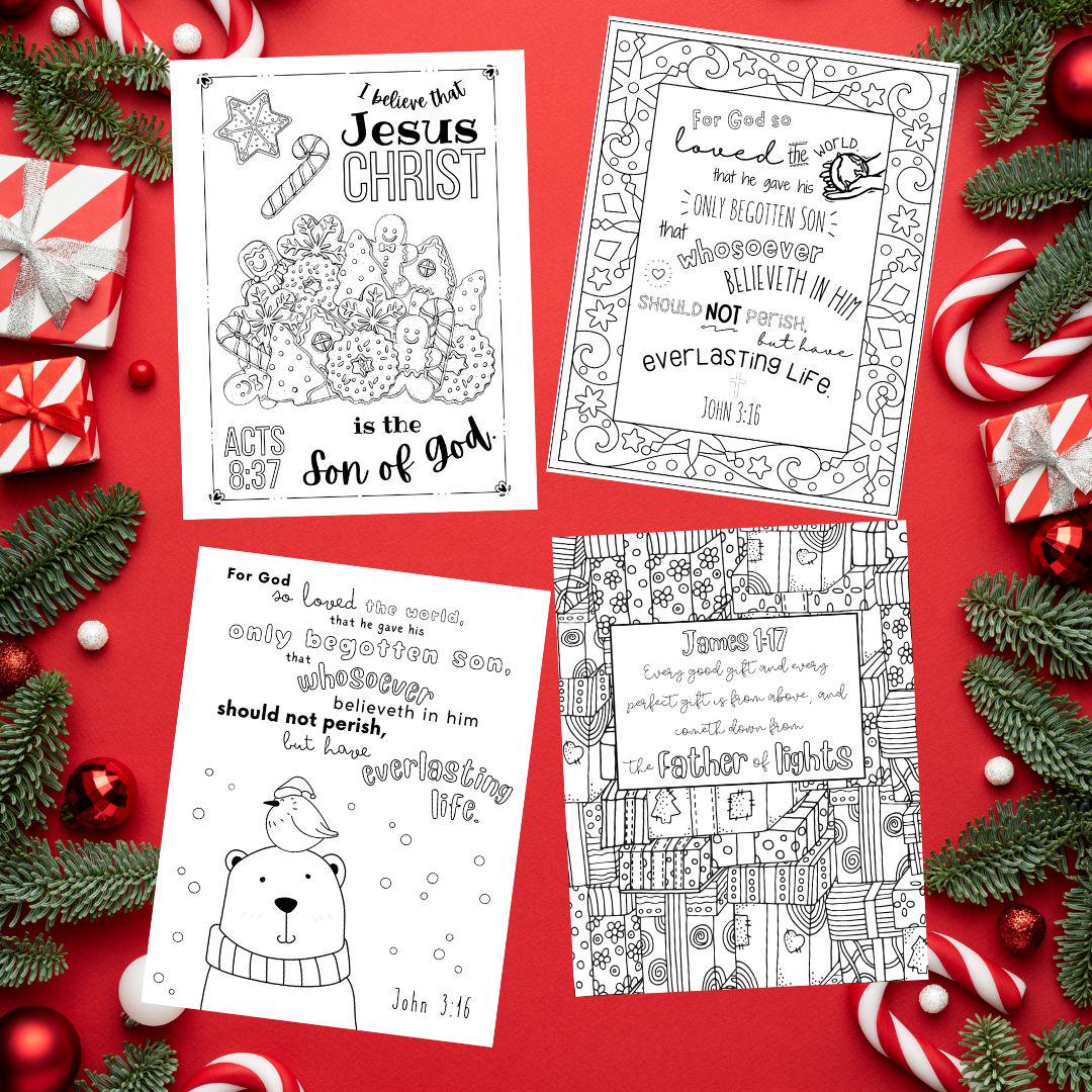 KJV Bible Christmas Coloring Pack - Etsy