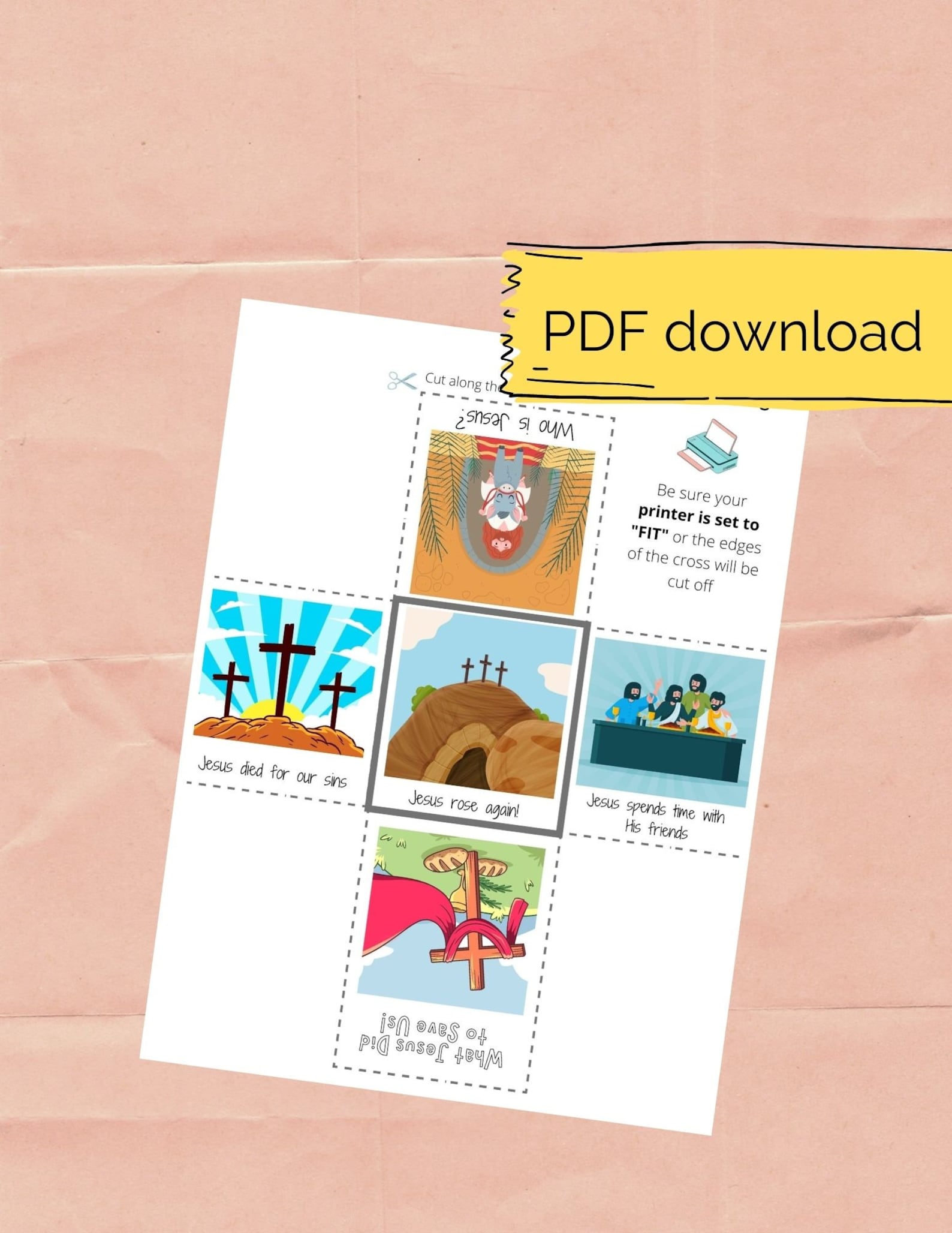 Resurrection Gospel Cross Foldable Story Craft (and LESSON PLAN!) - Etsy