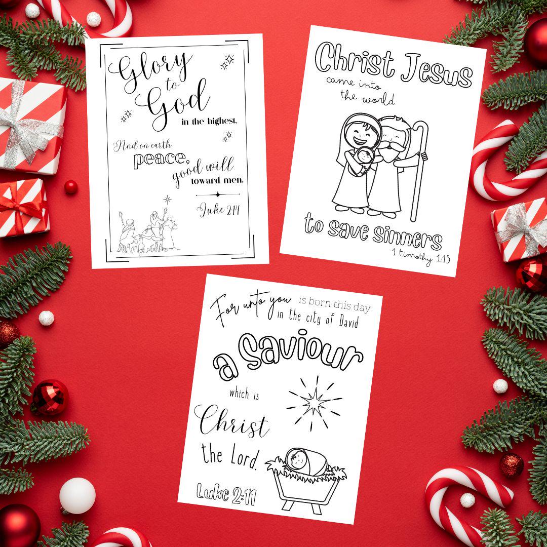 KJV Bible Christmas Coloring Pack - Etsy