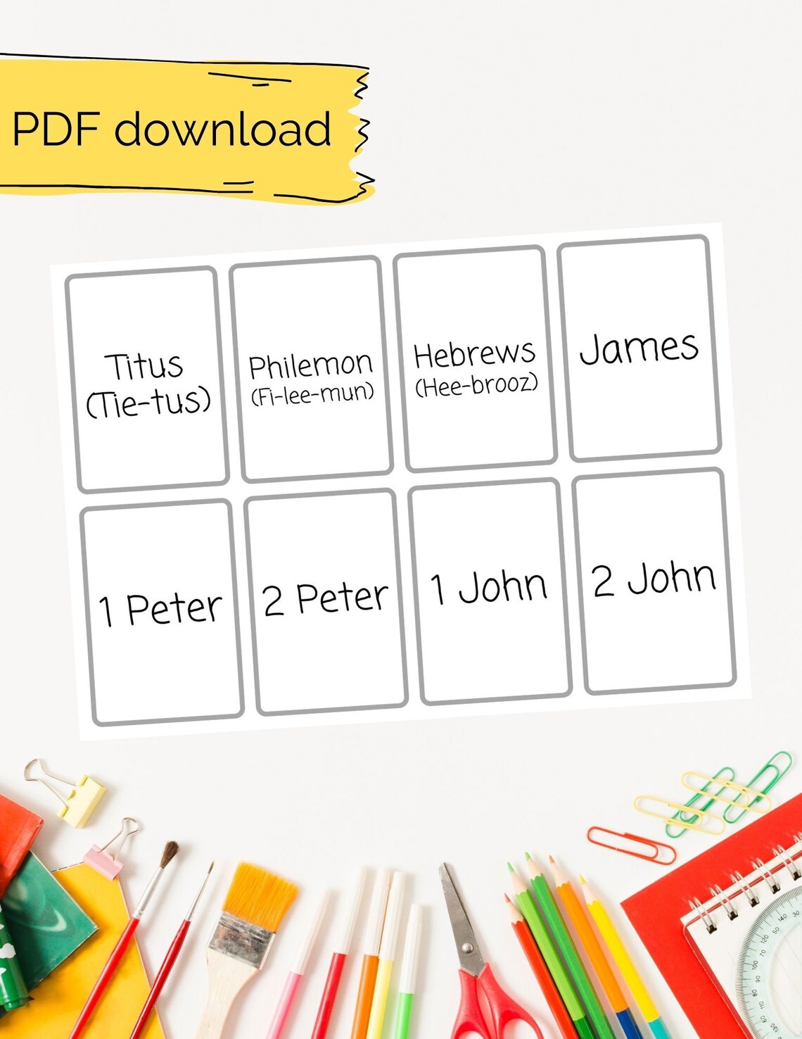 Books of the Bible Flashcards | Both Old + New Testaments! - Etsy