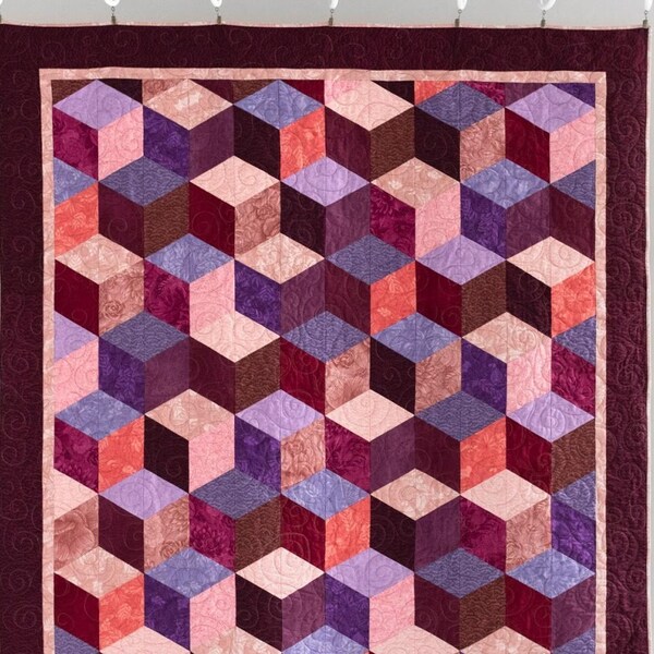 Tumbling Block Quilt - Etsy