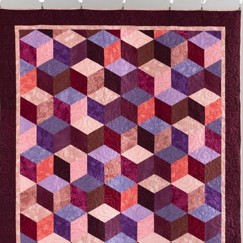 Tumbling Block Quilt - Etsy