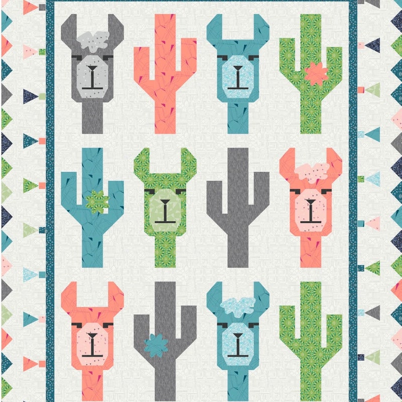 Llama Quilt Pattern - Etsy