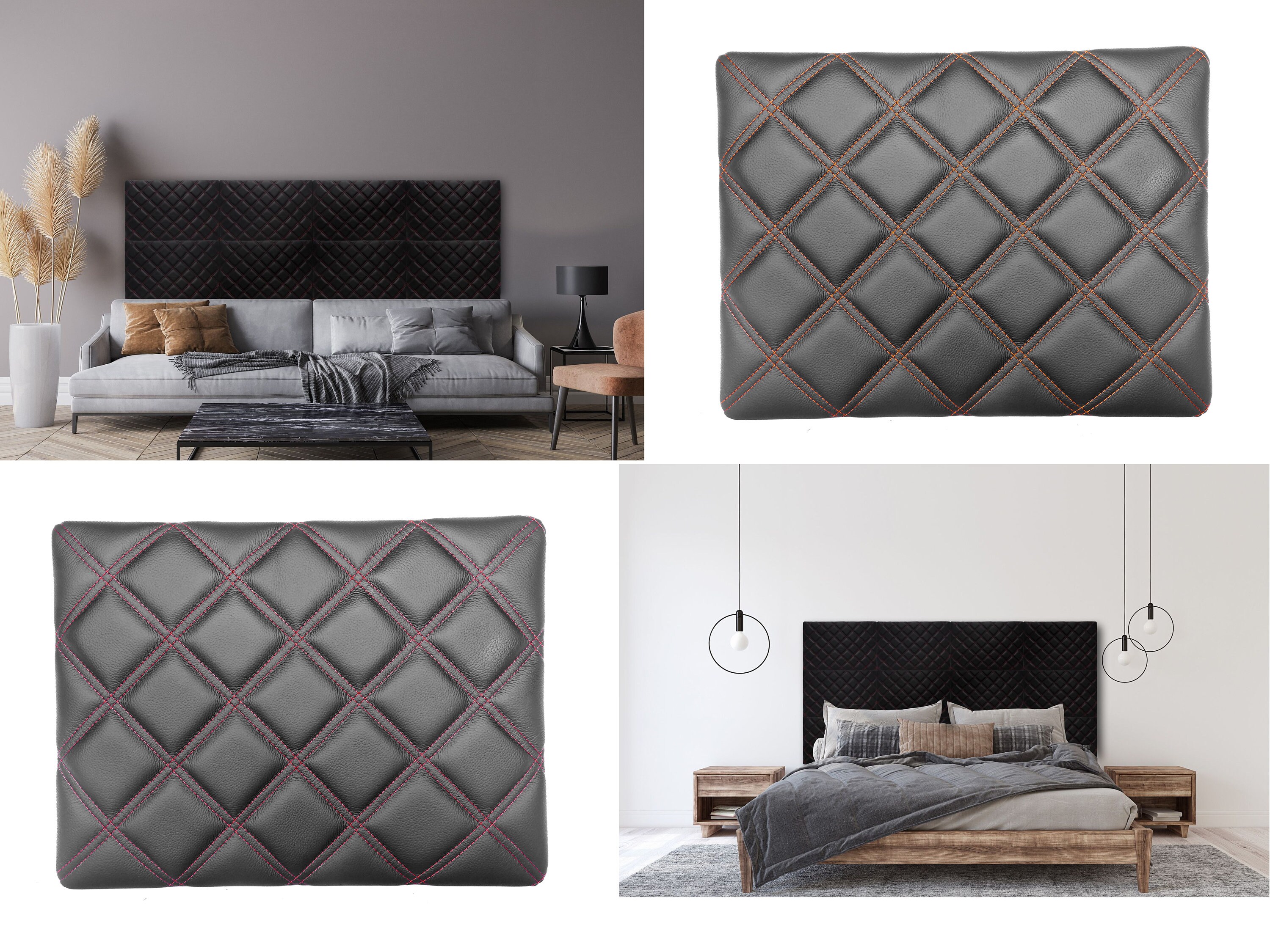 Hand Made Genuine Italian Leather Wall Panel Headboard Padding | Etsy