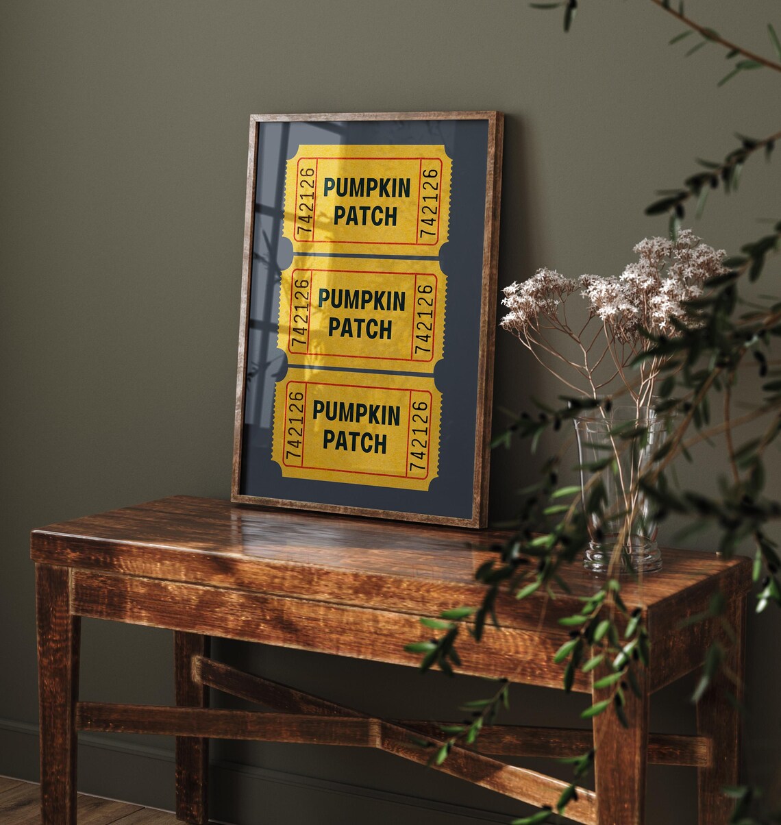 Thanksgiving Ticket Printable | Thanksgiving Decor | Autumn Art ...