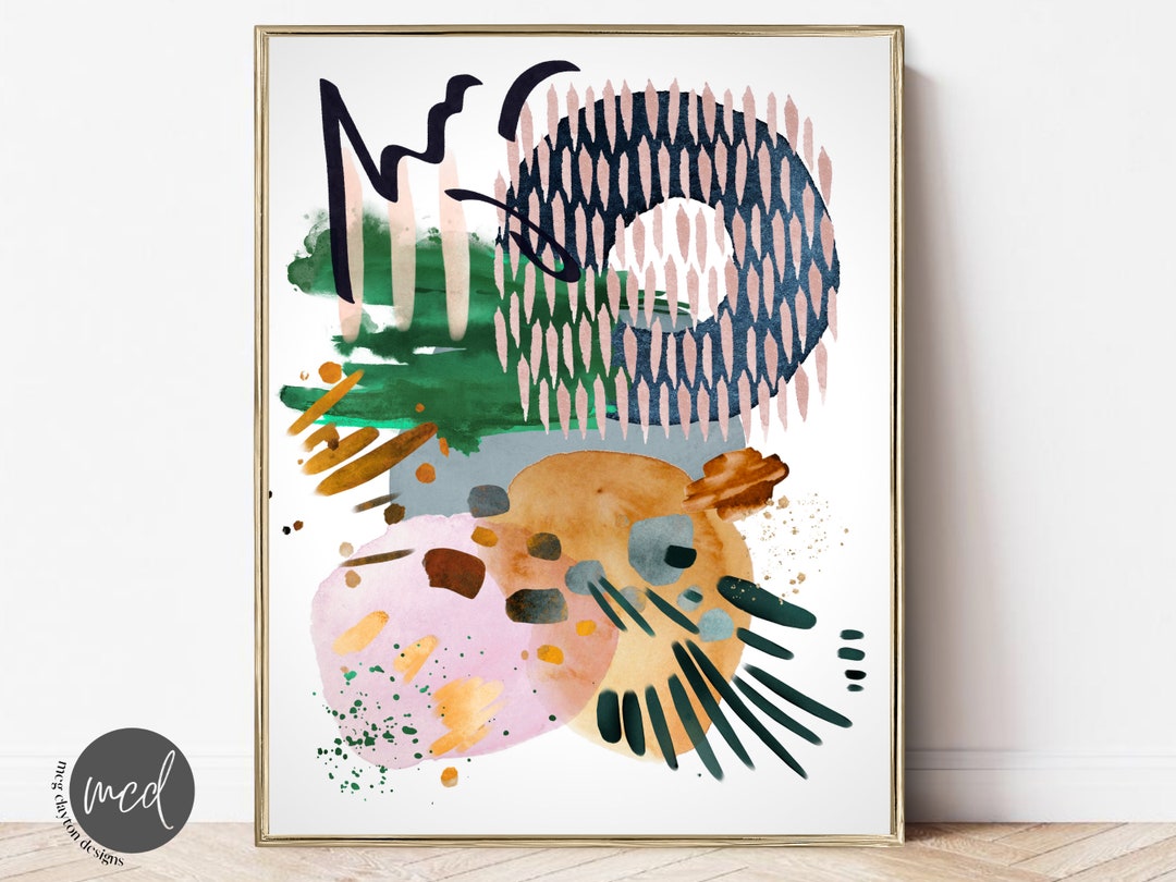 Printable Abstract Art | Maximalist Wall Art Print | Original Abstract Art | Colorful Abstract ...