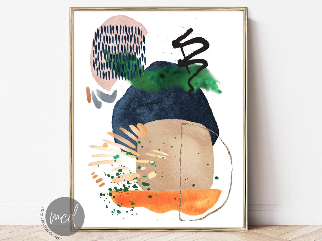 Printable Abstract Art | Maximalist Wall Art Print | Original Abstract ...