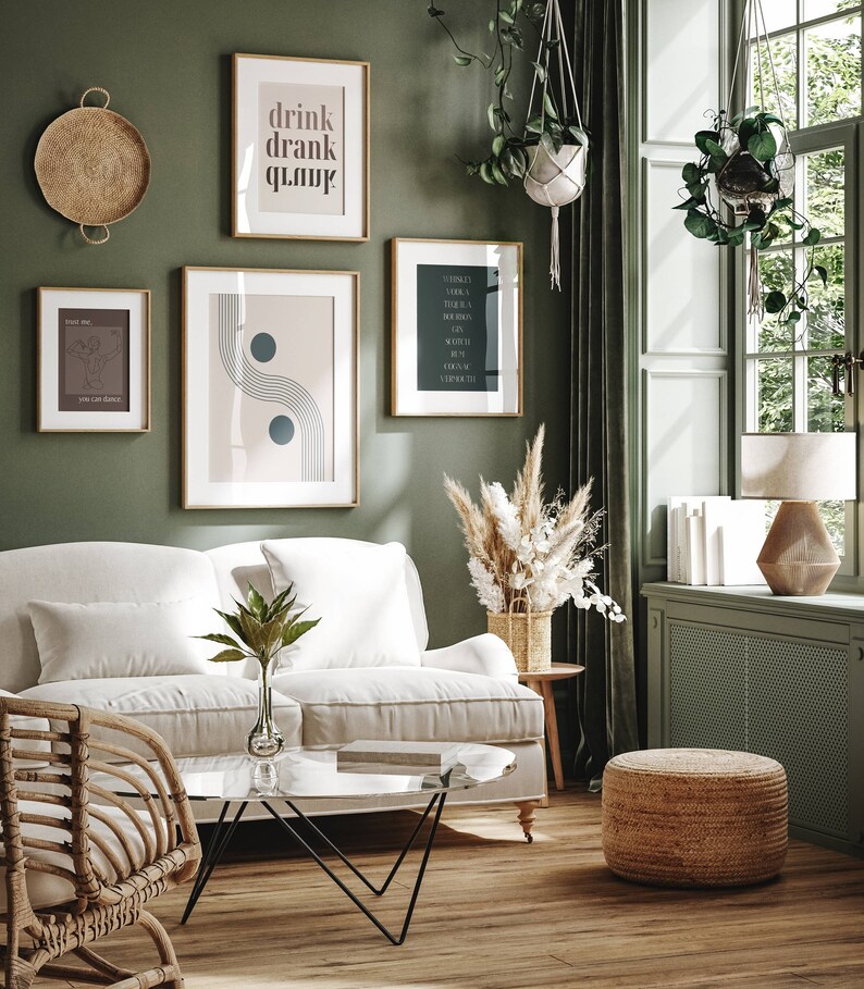 Printable Bar Wall Art | Bar Art Gallery Wall Prints | Bar Cart Art ...