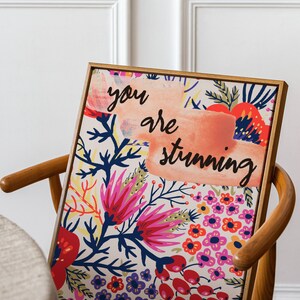 Printable You Are Stunning Printable Wall Art, Body Positivity Quote ...
