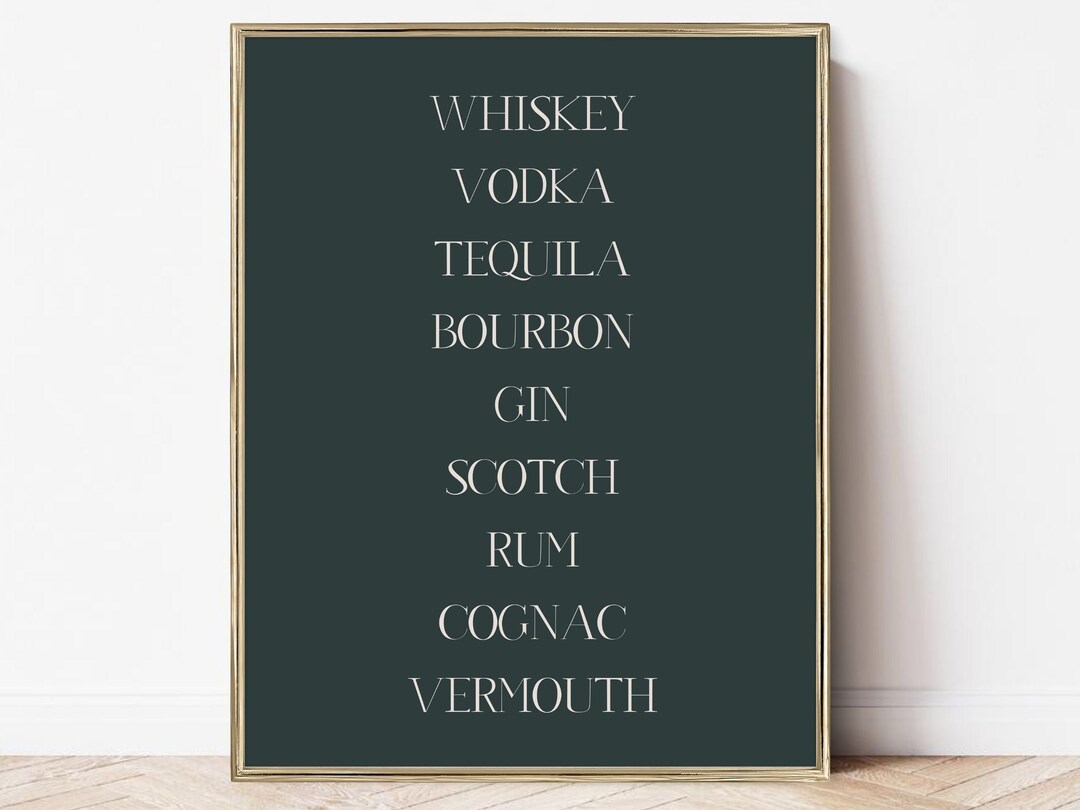 Printable Bar Wall Art | Bar Art Gallery Wall Prints | Bar Cart Art ...