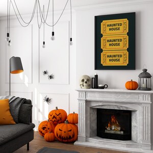 Halloween Haunted House Ticket Printable | Halloween Decor | Halloween ...