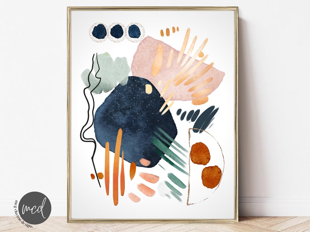 Printable Abstract Art | Maximalist Wall Art Print | Original Abstract ...