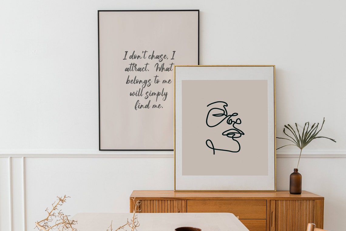 Printable Manifesting Wall Art SET OF 8 Bundle Neutral - Etsy
