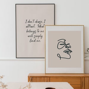 Printable Manifesting Wall Art SET OF 8 Bundle, Neutral Manifestation ...