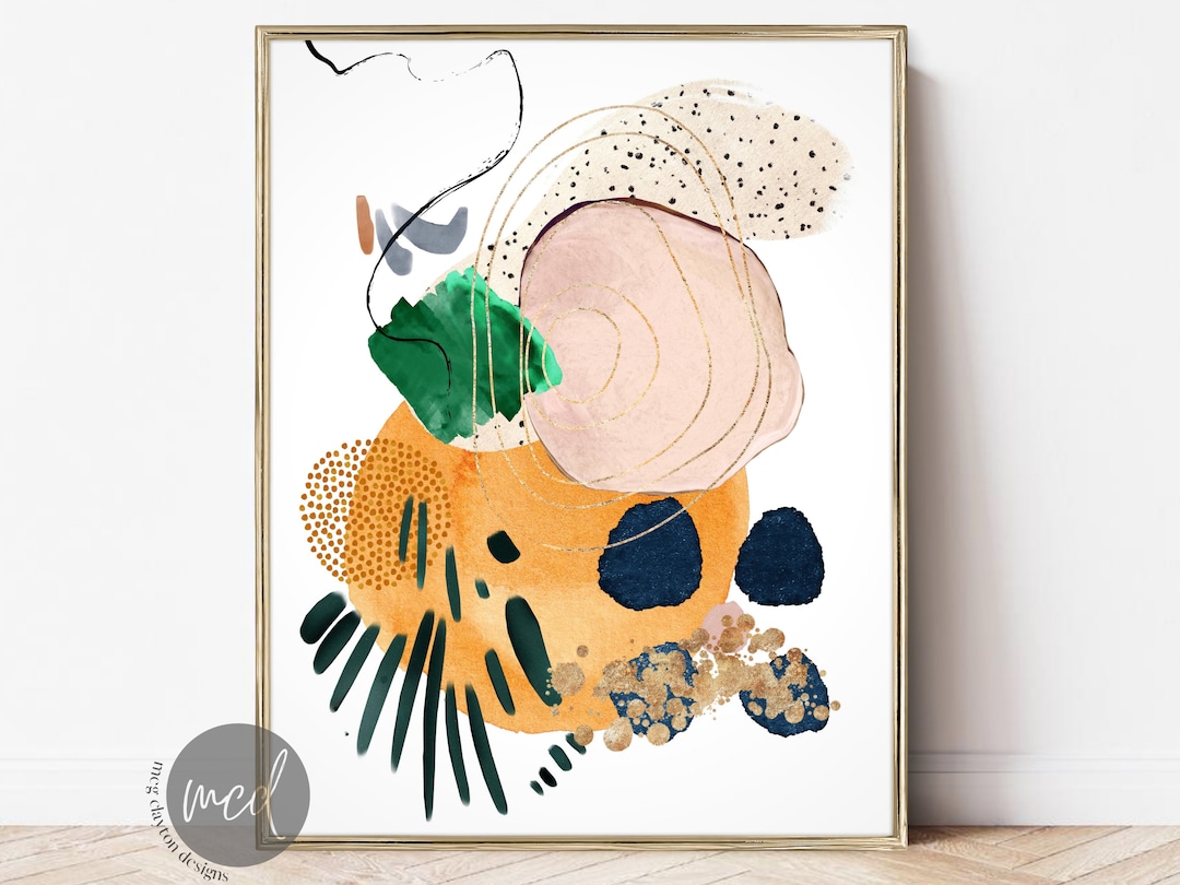 Printable Abstract Art | Maximalist Wall Art Print | Original Abstract ...