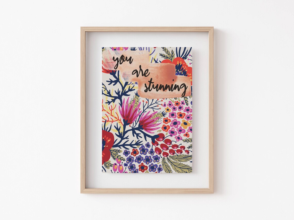 Printable You Are Stunning Printable Wall Art Body Positivity | Etsy