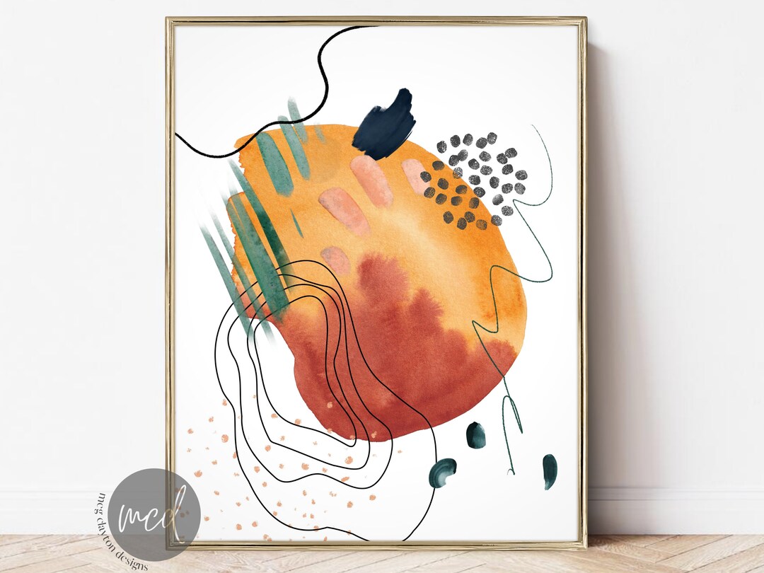 Printable Abstract Art | Maximalist Wall Art Print | Original Abstract Art | Colorful Abstract ...