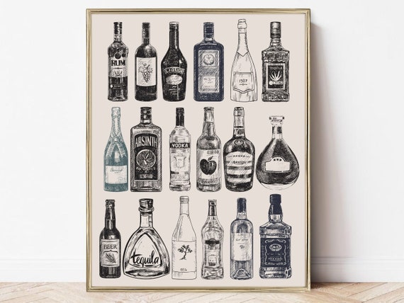 Printable Bar Wall Art Bar Art Gallery Wall Prints Bar | Etsy UK