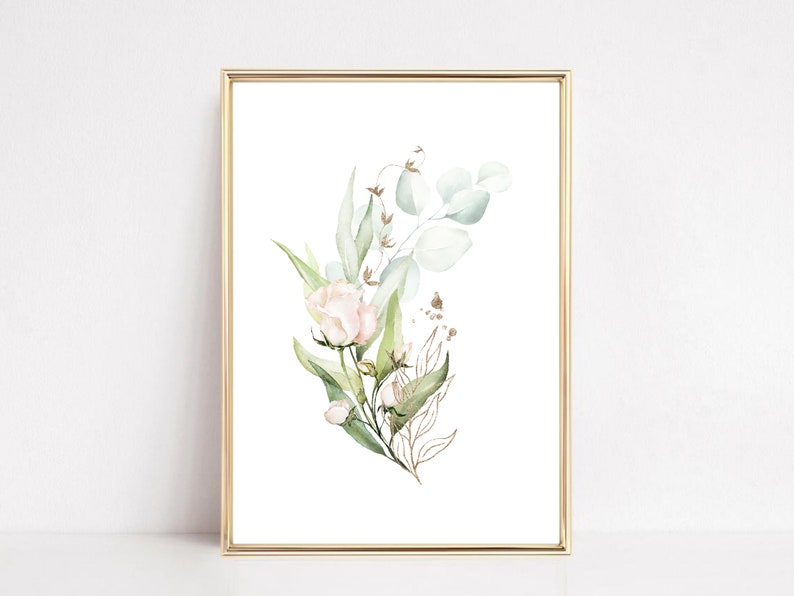 Printable Boho Floral Botanical Wall Art SET OF THREE | Etsy