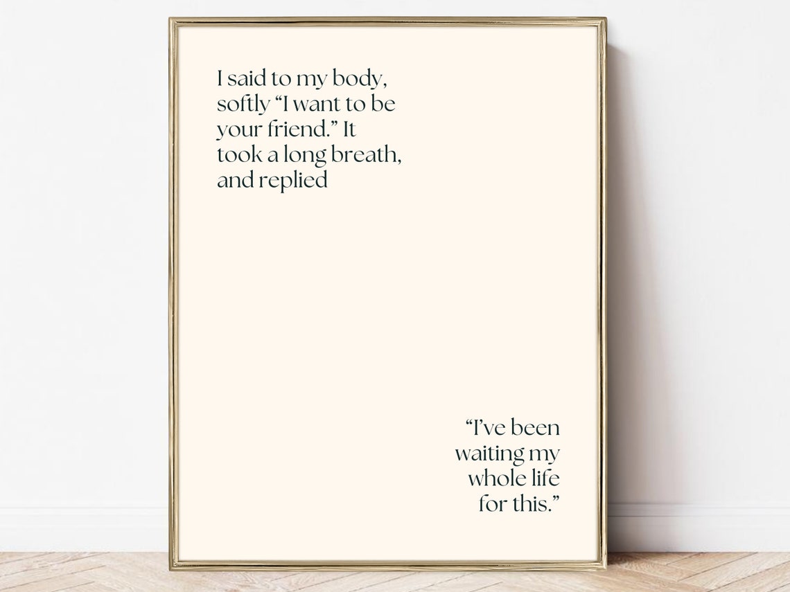 Printable Love Your Body Wall Art Body Positivity Poster - Etsy