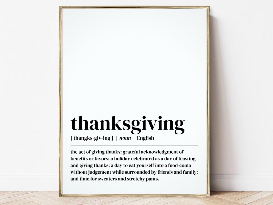 Thanksgiving Printable | Thanksgiving Dictionary Print | Printable ...