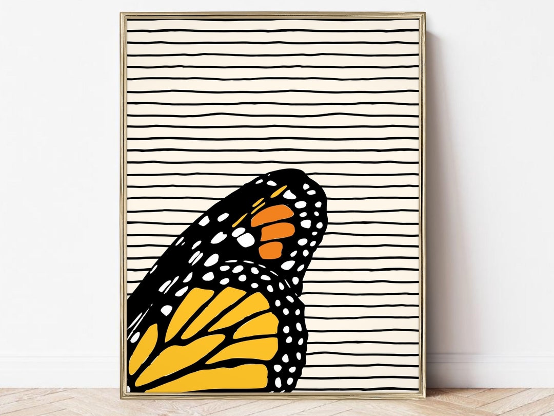 Printable Monarch Wall Art | Eclectic Butterfly Wall Decor | Monarch ...
