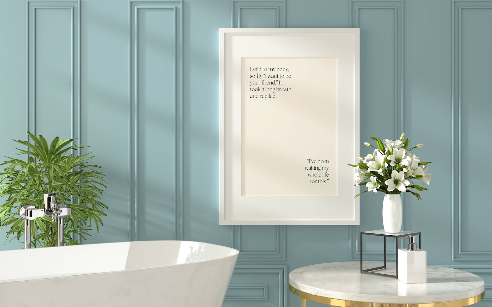 Printable Love Your Body Wall Art | Body Positivity Poster | Positive ...