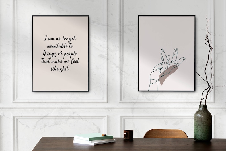 Printable Manifesting Wall Art SET OF 8 Bundle, Neutral Manifestation ...
