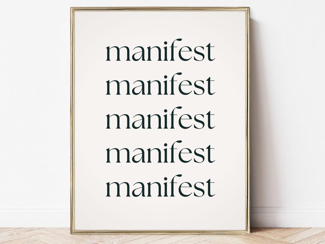 Printable Manifestation Wall Art, Manifesting Poster Wall, Positive ...