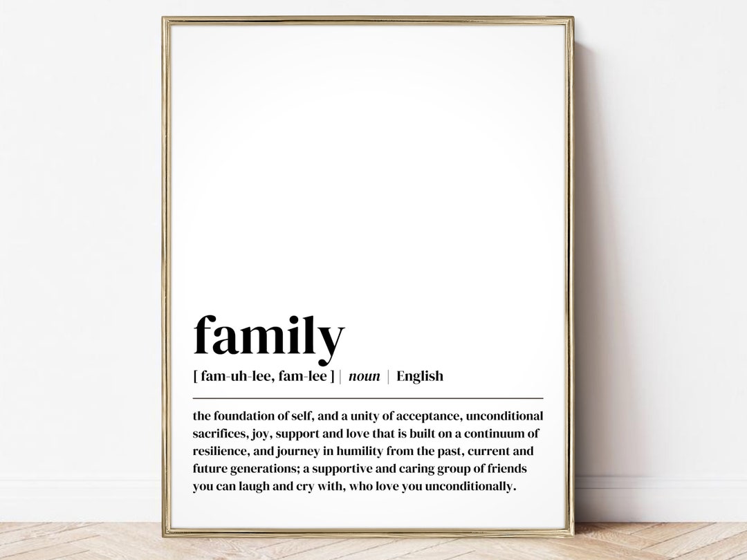 Thanksgiving Printable | Family Dictionary Print | Printable Family ...