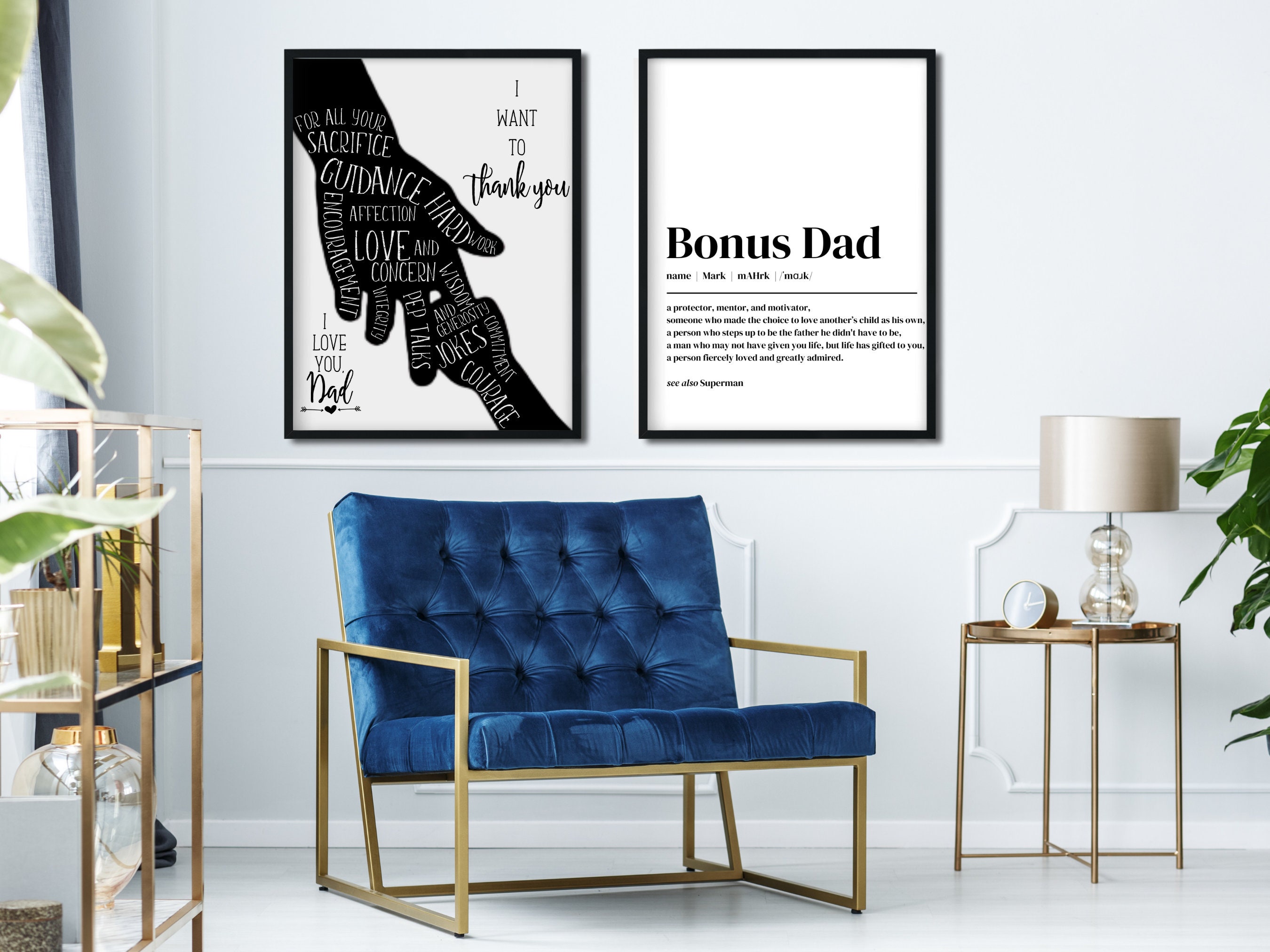 Personalized Bonus Dad Dictionary Print | Printable Father’s Day | Gift ...