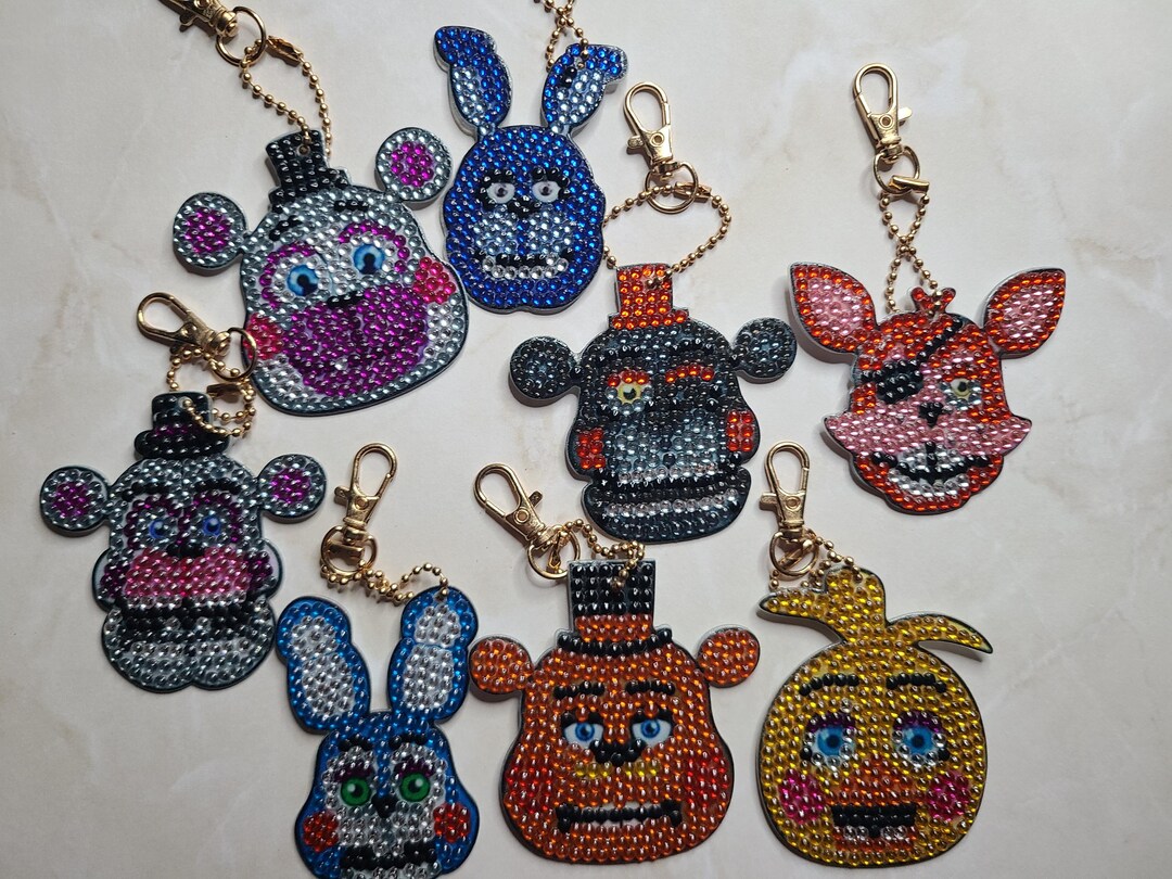 5 Nights of Freddys Embellished Keychains - Etsy