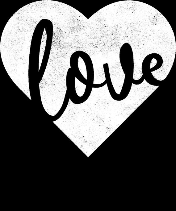 Cute Cursive Love Heart Valentines Day - Etsy