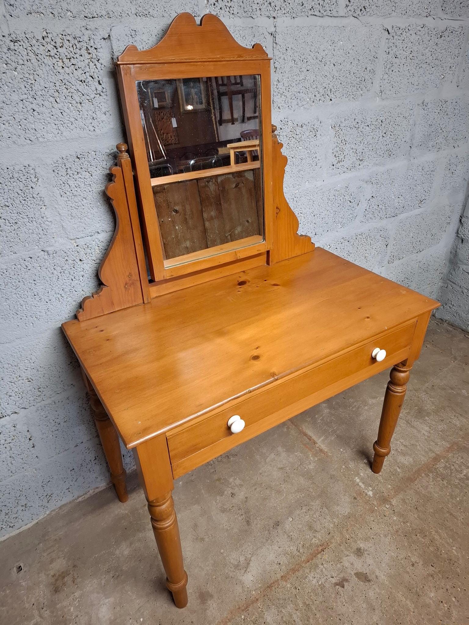 Victorian Pine Dressing Table - Etsy