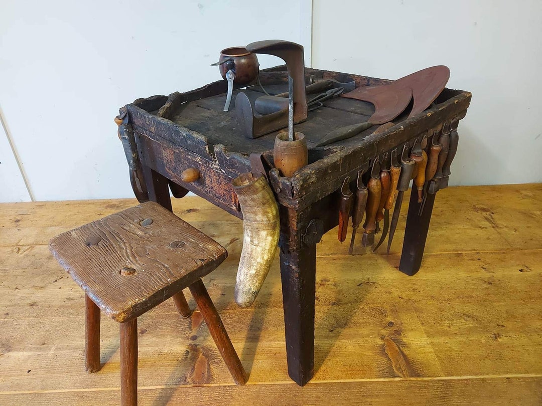 19th Century Hungarian Antique Cobblers Shoe Workbench - Etsy UK