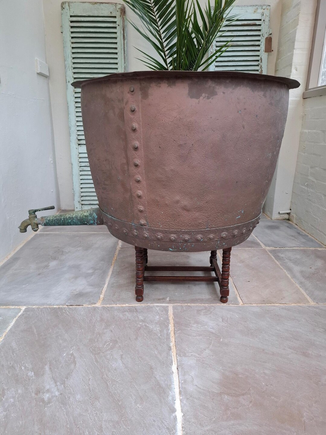 18th Century Very Large Georgian Copper Copper Washer Riveted Container ...